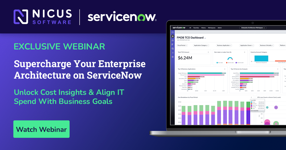 Supercharge Your Enterprise Architecture on ServiceNow | Nicus Software